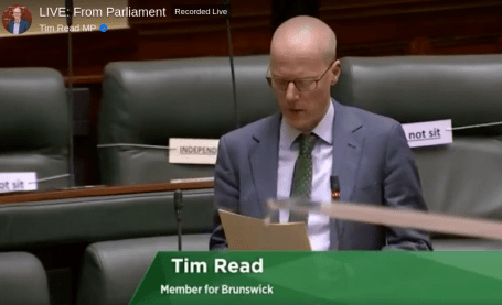 Brunswick MP Tim Read raises slow state government climate action in ...