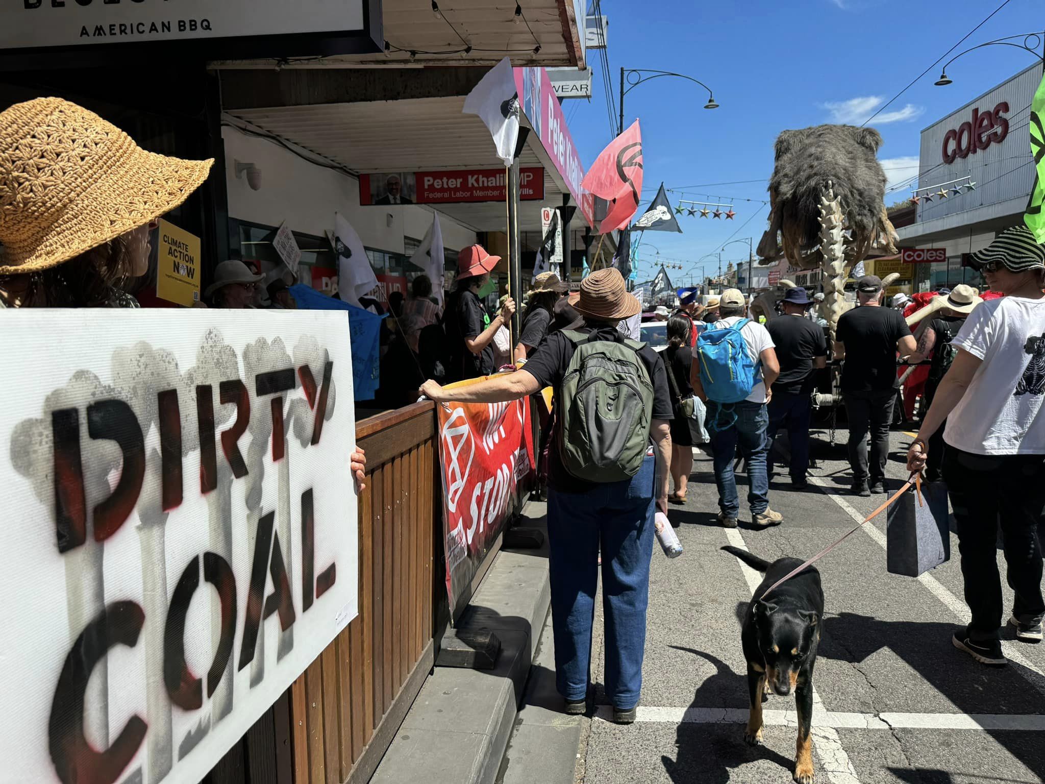 Protestors target Peter Khalil MP on Labor expanding fossil fuels when ...