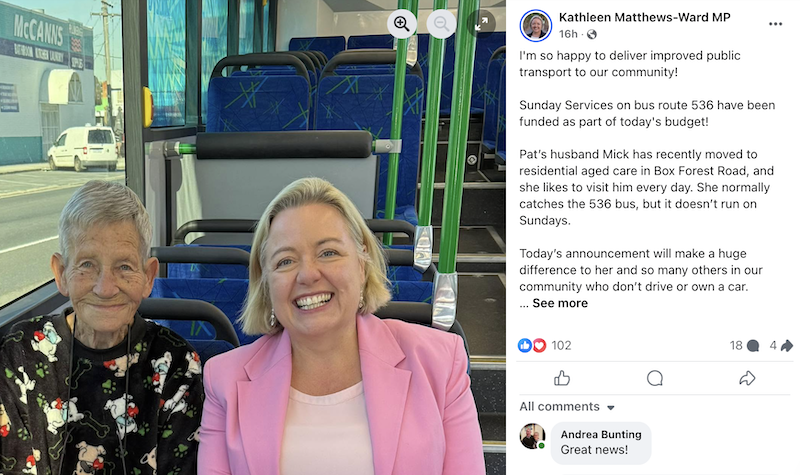 Advocacy win on Sunday Service 536 bus Fawkner to Glenroy in State ...
